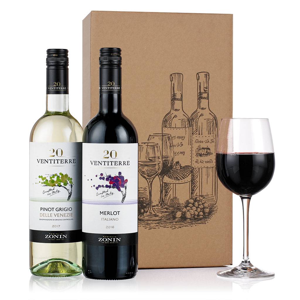 Italian Wine Duo Gift - A Selection of the best Christmas Hampers 2021
